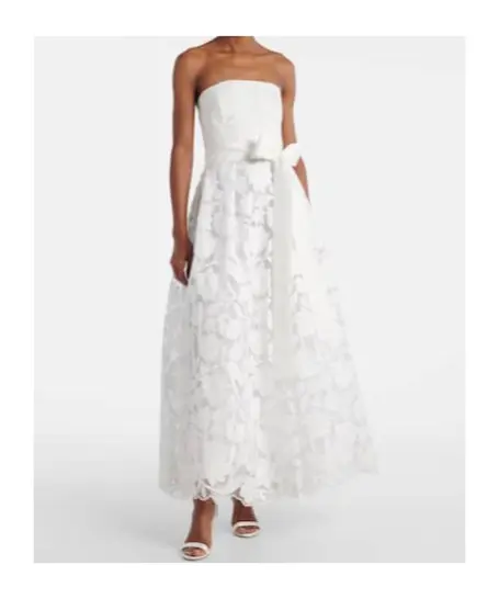 Elie Saab Embroidered Tulle Gown