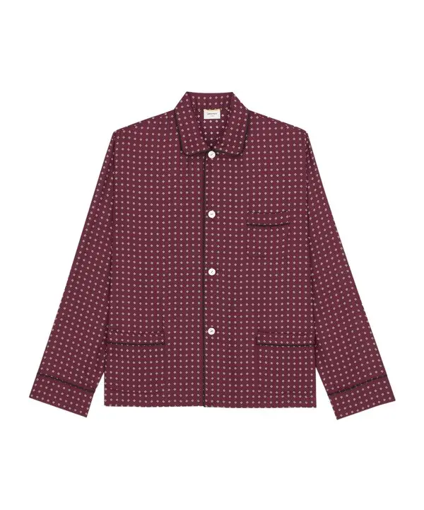 Saint Laurent Geometric-print Pajama Shirt - Red