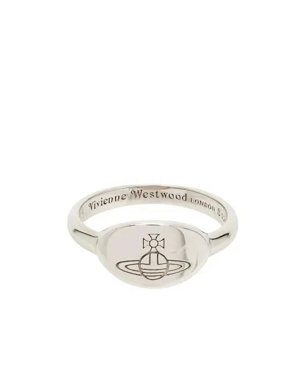 VIVIENNE WESTWOOD Logo Seal Ring - White