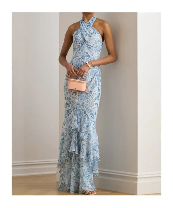 Ralph Lauren Pattern-printed Ruffled Dress