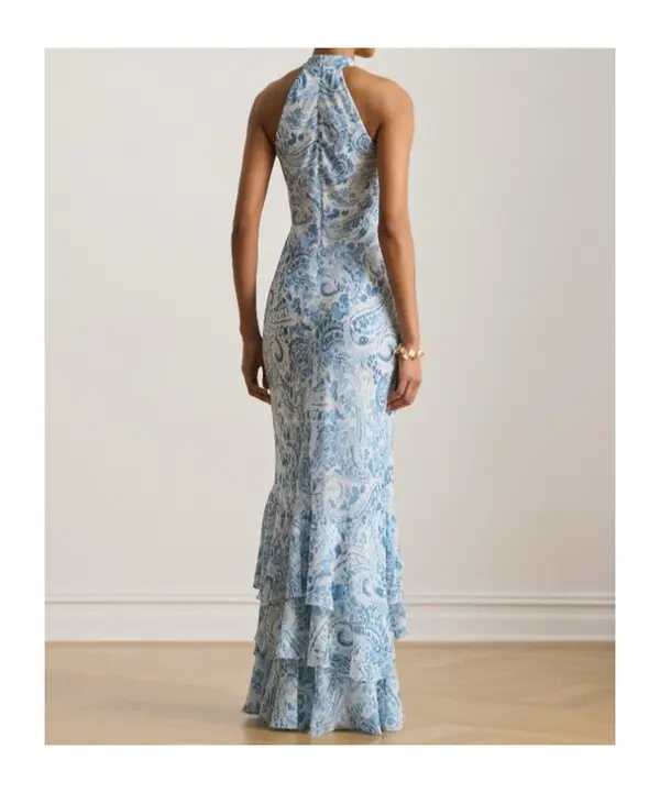 Ralph Lauren Pattern-printed Ruffled Dress