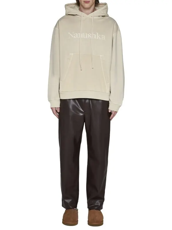 Nanushka Logo Embroidered Drawstring Hoodie