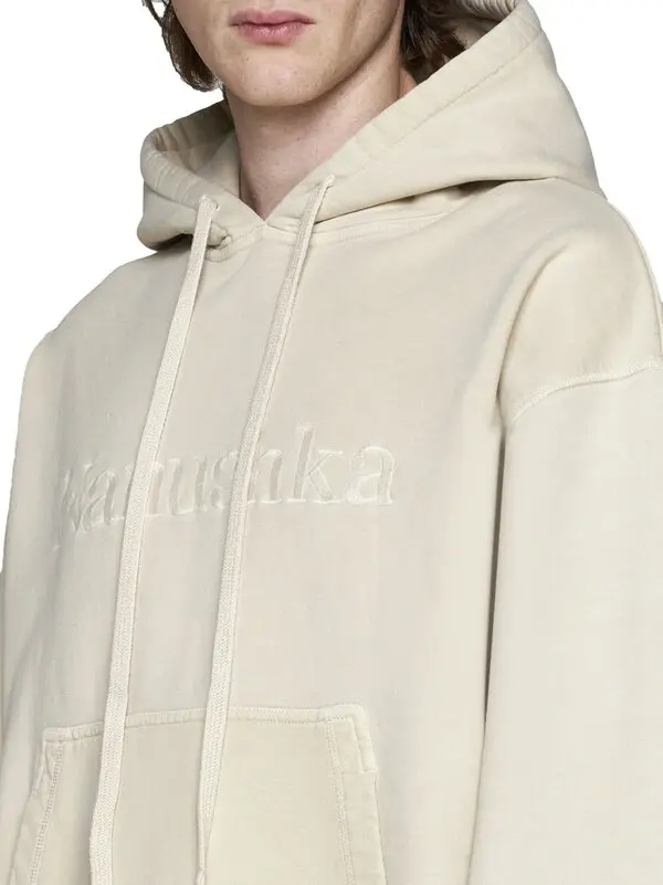 Nanushka Logo Embroidered Drawstring Hoodie