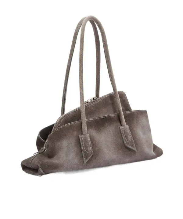 Attico La Passeggiata Small Top Handle Tote Bag - Grey