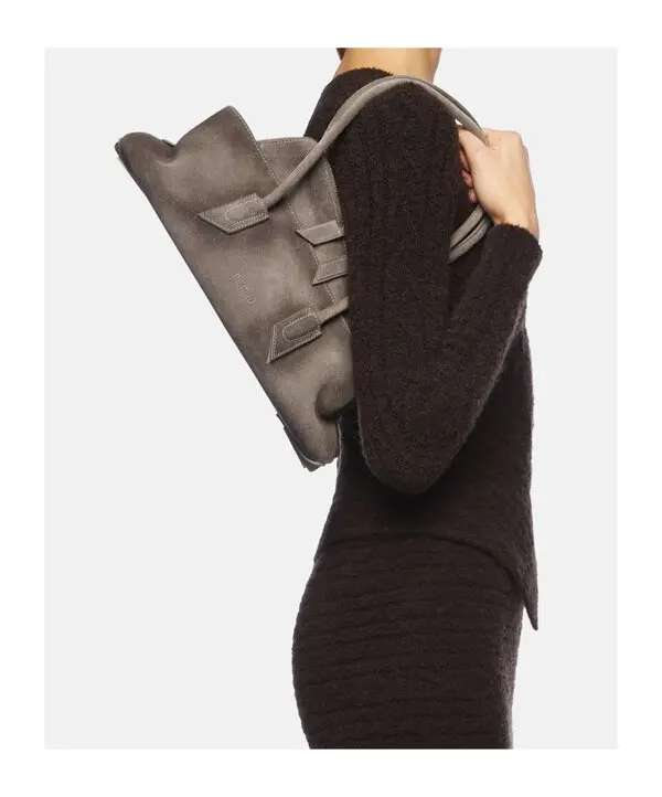 Attico La Passeggiata Small Top Handle Tote Bag - Grey