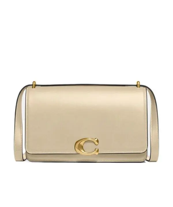 COACH Bandit Logo Plaque Shoulder Bag - Nude