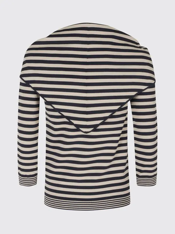 Max Mara Striped Knit Top With Detachable Scarf