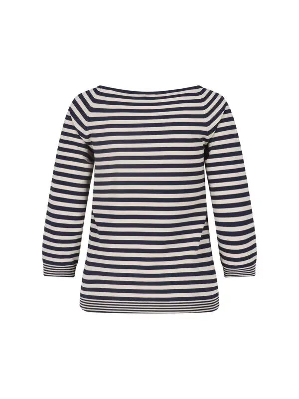 Max Mara Striped Knit Top With Detachable Scarf
