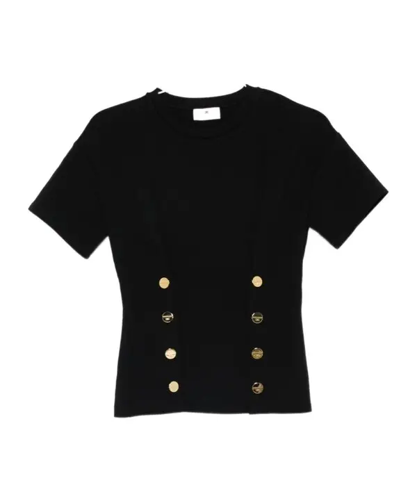 Elisabetta Franchi Button-detail T-shirt