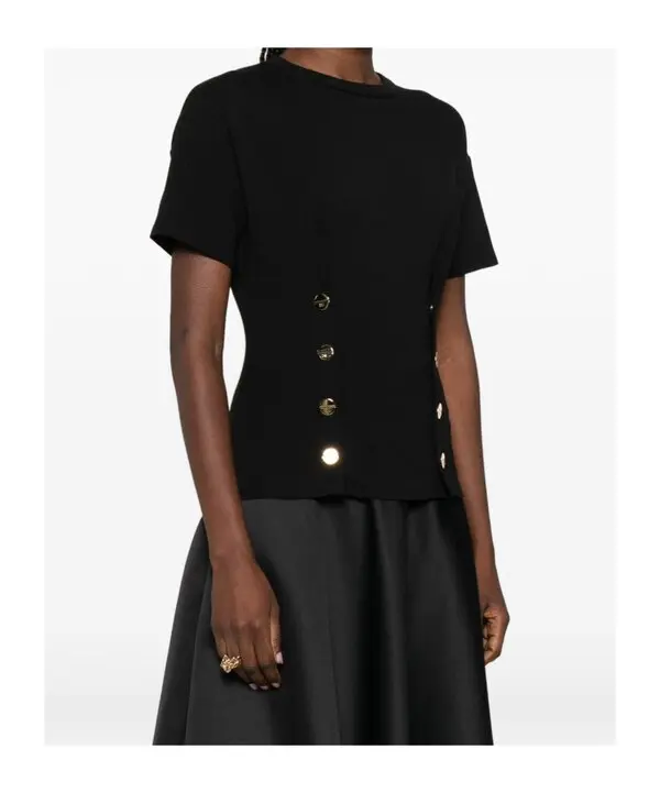 Elisabetta Franchi Button-detail T-shirt