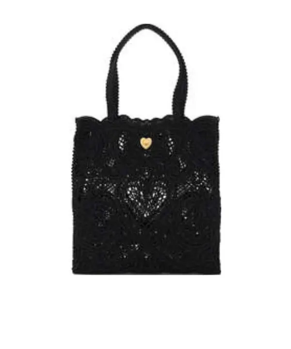 Dolce & Gabbana Medium Beatrice Cordonetto Lace Shopper - Black