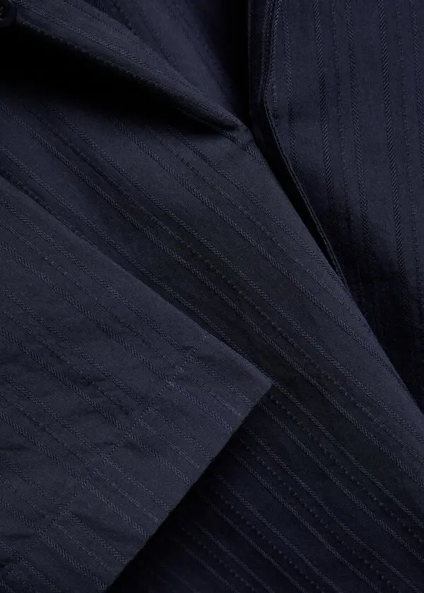 Sunspel Striped Embroidered Cotton Shirt