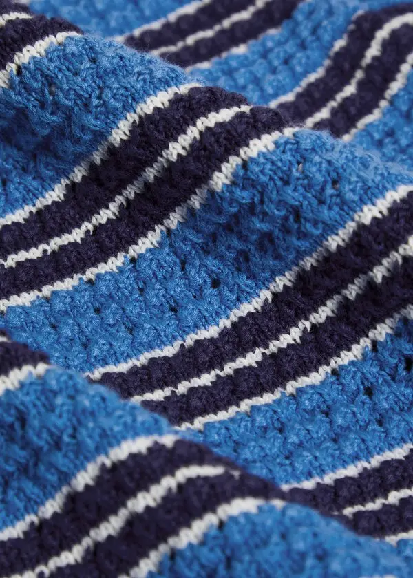 GANNI Striped Cotton-knit Top