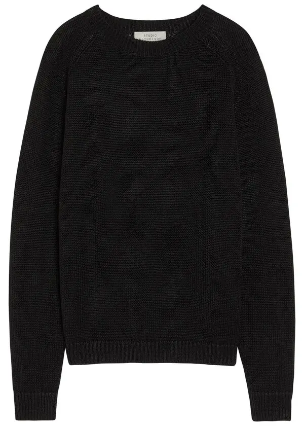 Studio Nicholson Linen-knit Jumper - Black