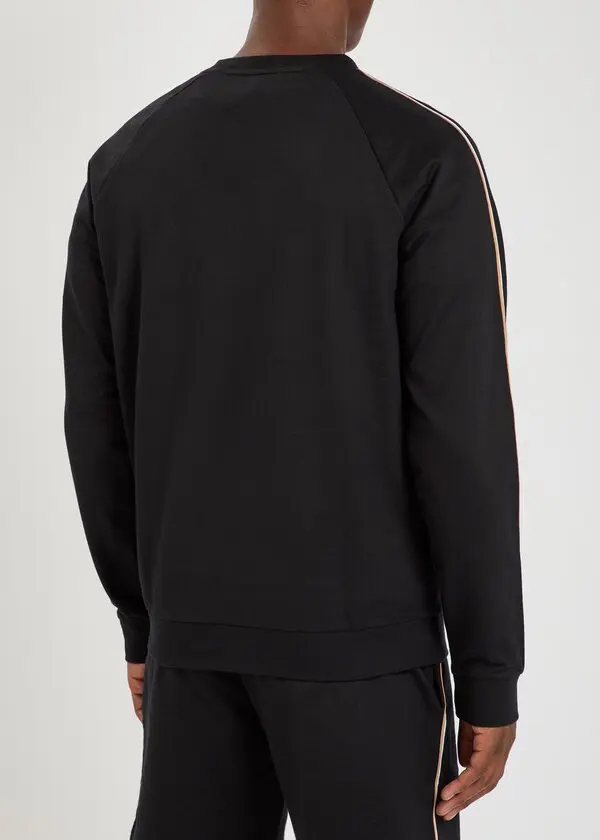 BOSS Iconic Logo-embroidered Cotton Sweatshirt