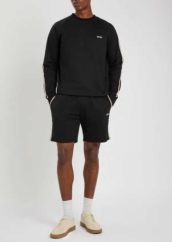 BOSS Iconic Logo-embroidered Cotton Sweatshirt
