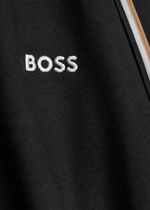 BOSS Iconic Logo-embroidered Cotton Sweatshirt