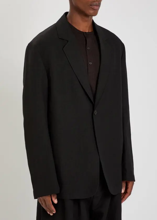 Studio Nicholson Denison Linen And Wool-blend Blazer