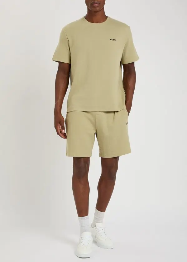 BOSS Logo-embroidered Waffle T-shirt