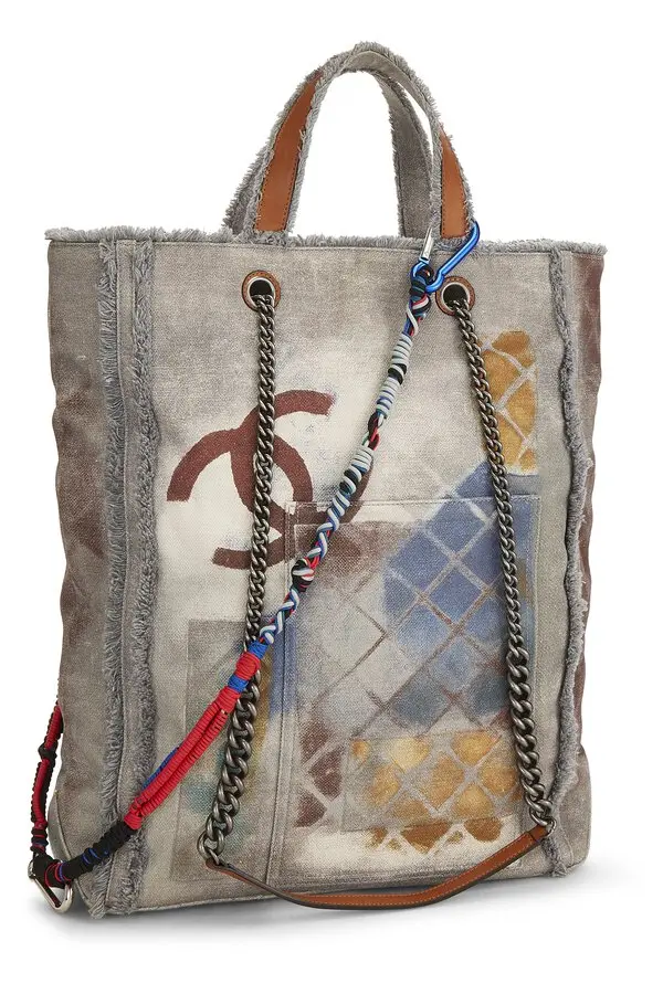 Chanel Beige Graffiti Tote