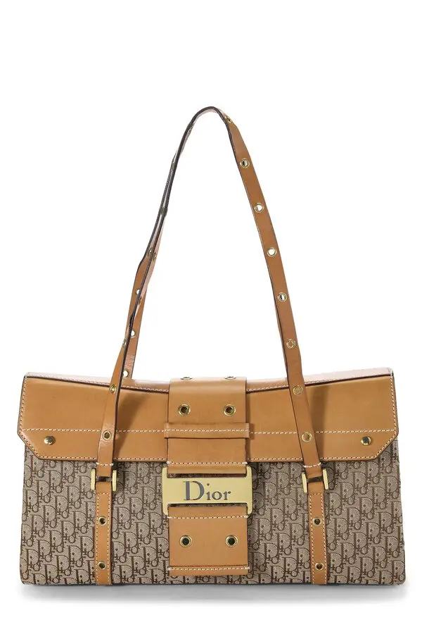 Dior Trotter Canvas Street Chic Shoulder Bag - Brown