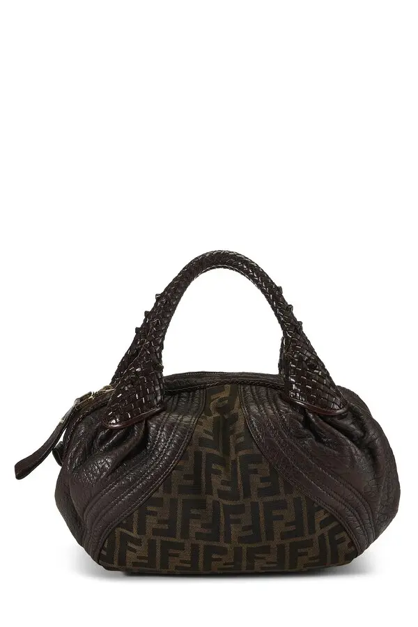 Fendi Zucca & Leather Spy - Brown