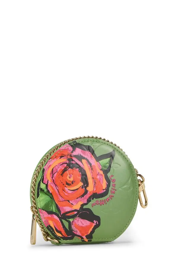 LOUIS VUITTON Stephen Sprouse X Monogram Vernis Roses Coin Purse