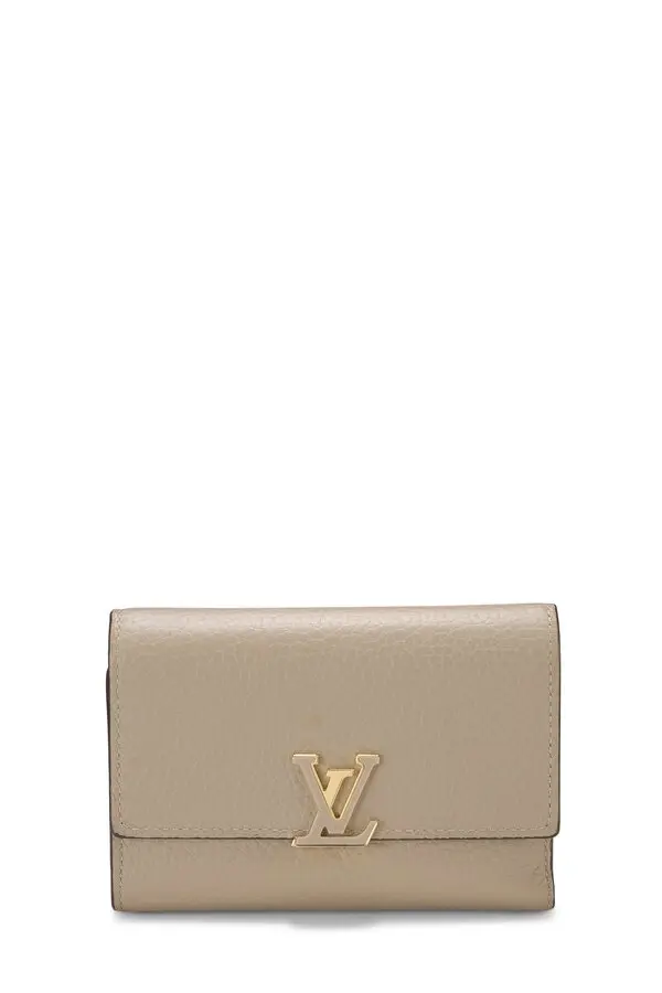 LOUIS VUITTON Taurillon Capucines Compact Wallet