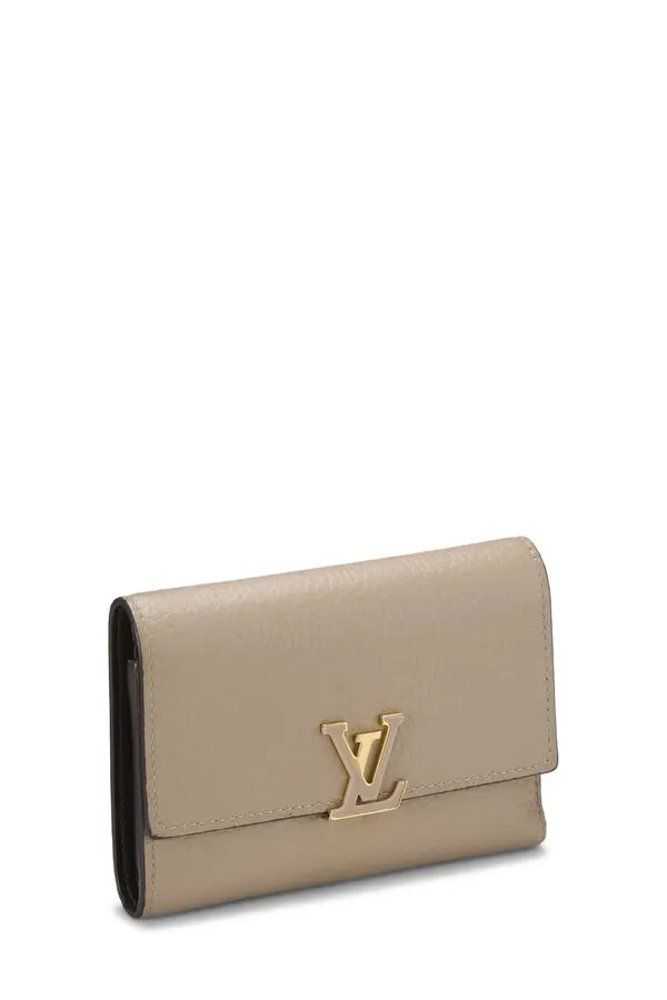 LOUIS VUITTON Taurillon Capucines Compact Wallet