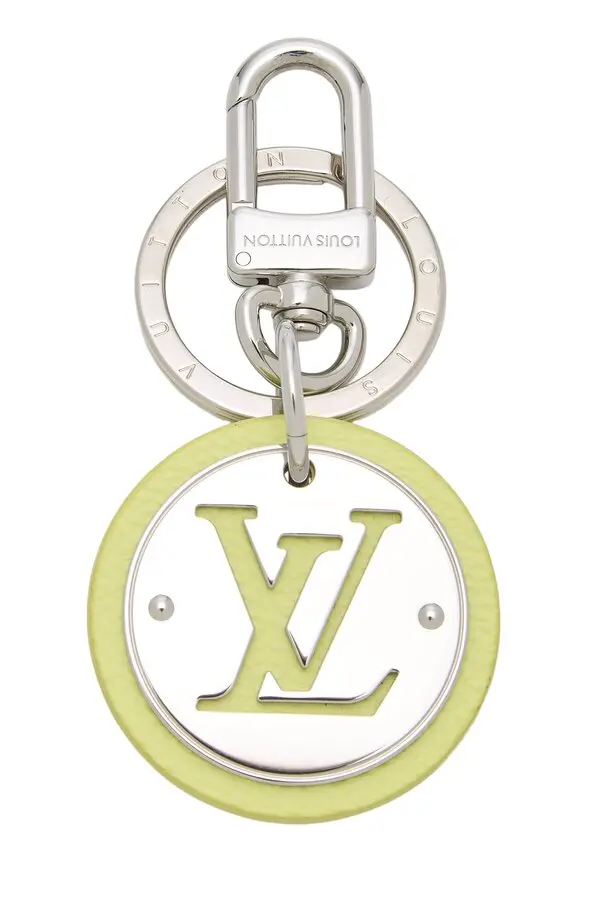 LOUIS VUITTON Cutout Circle Logo Key Holder - Yellow
