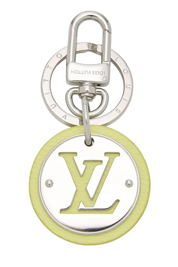 LOUIS VUITTON Cutout Circle Logo Key Holder - Yellow