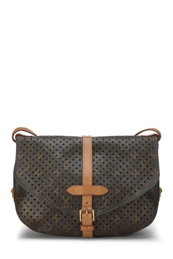 LOUIS VUITTON Perforated Monogram Saumur 30