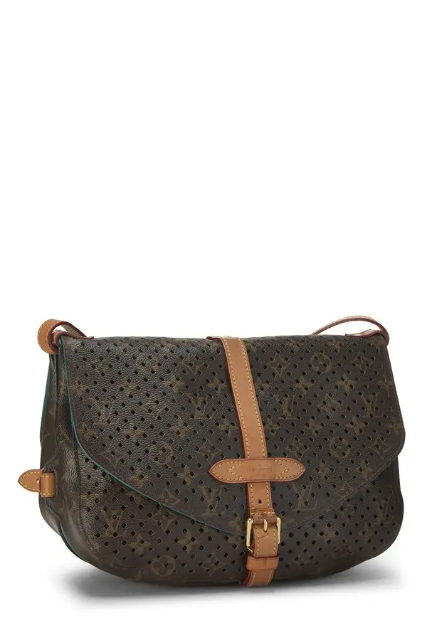 LOUIS VUITTON Perforated Monogram Saumur 30