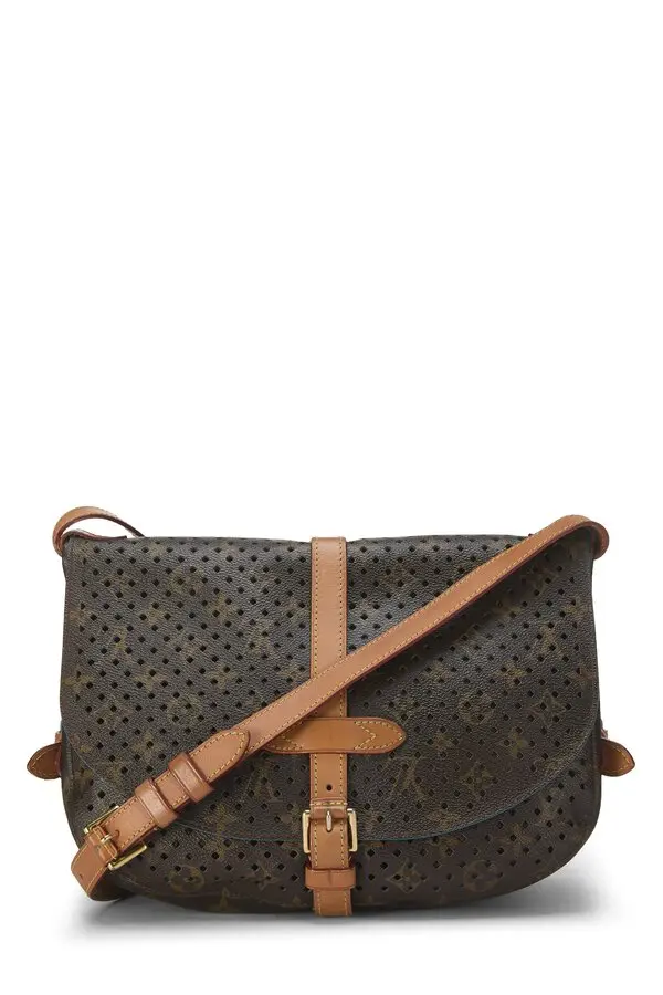 LOUIS VUITTON Perforated Monogram Saumur 30