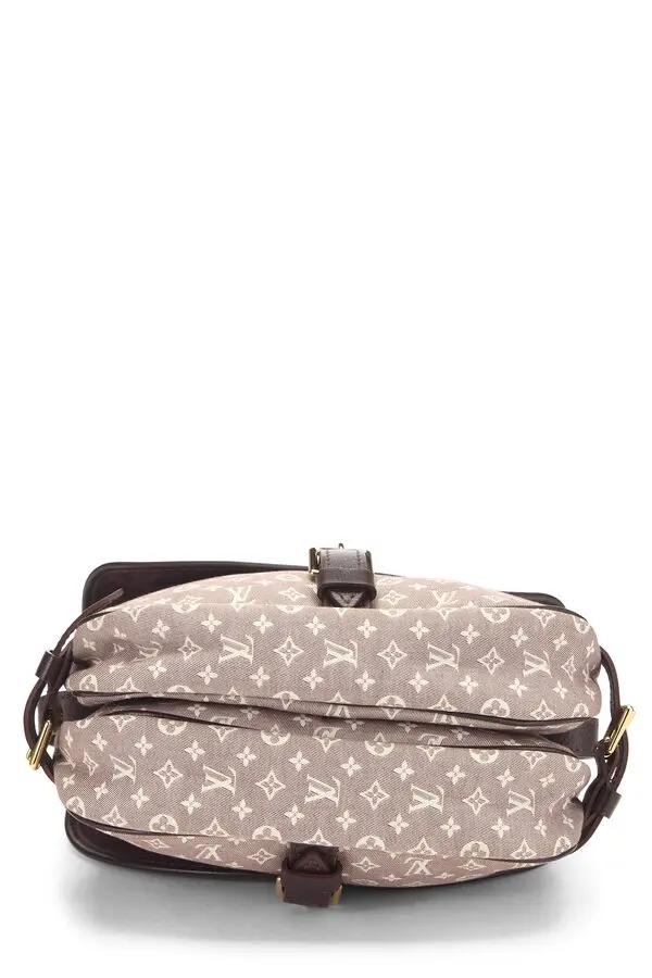 LOUIS VUITTON Burgundy Monogram Mini Lin Saumur Pm