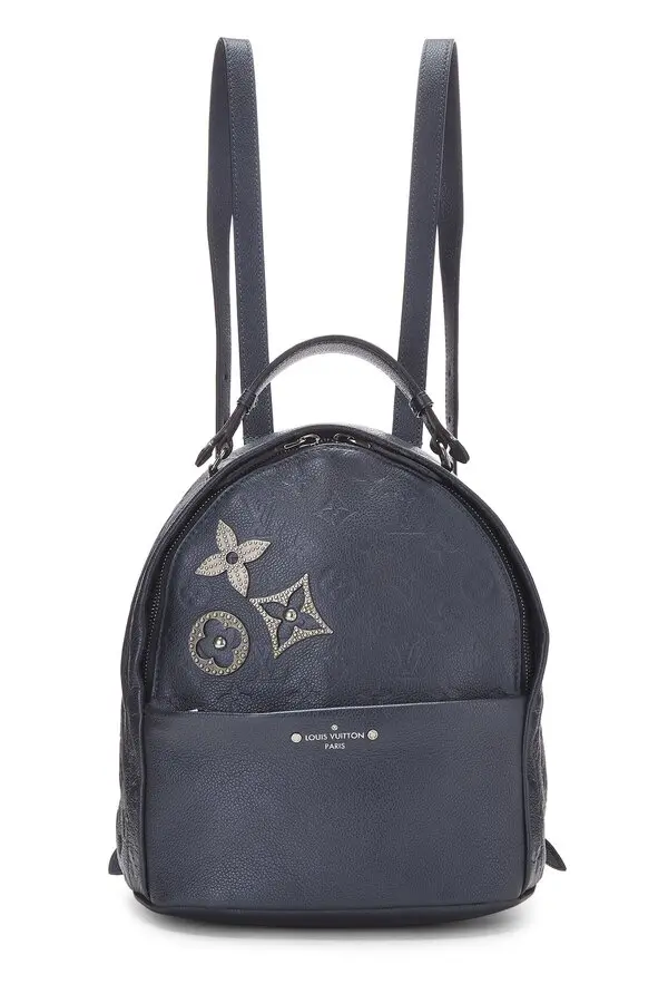 LOUIS VUITTON Bleu Infini Monogram Empreinte Pins Sorbonne Backpack - Navy