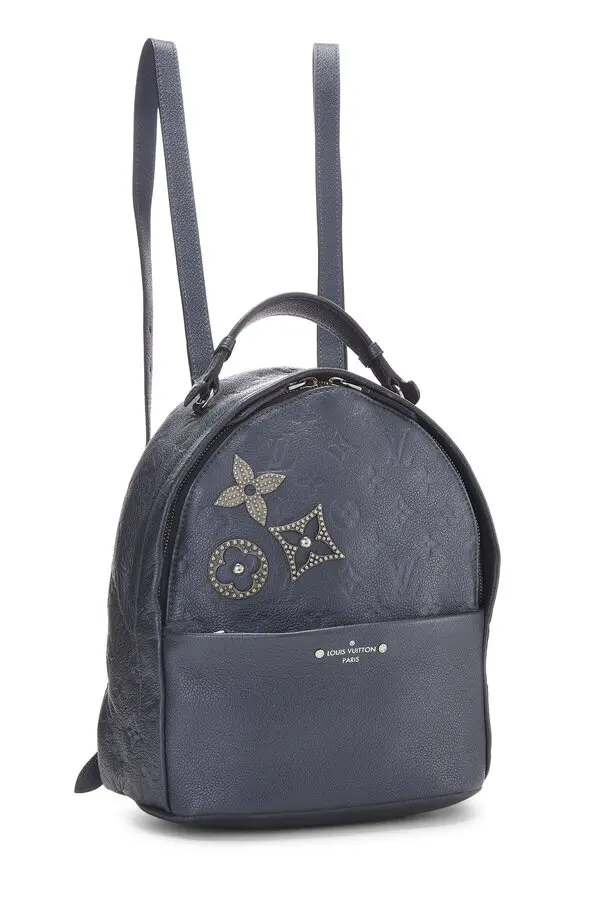 LOUIS VUITTON Bleu Infini Monogram Empreinte Pins Sorbonne Backpack