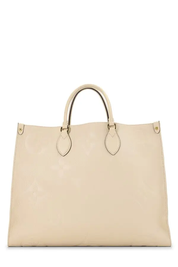 LOUIS VUITTON Monogram Empreinte Giant On The Go Tote Bag - Cream