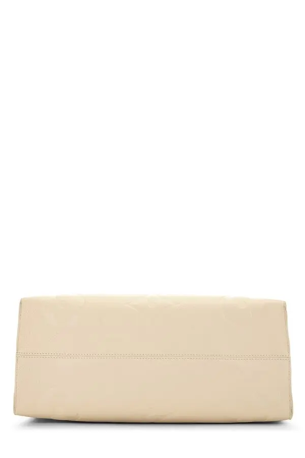 LOUIS VUITTON Monogram Empreinte Giant On The Go Tote Bag - Cream