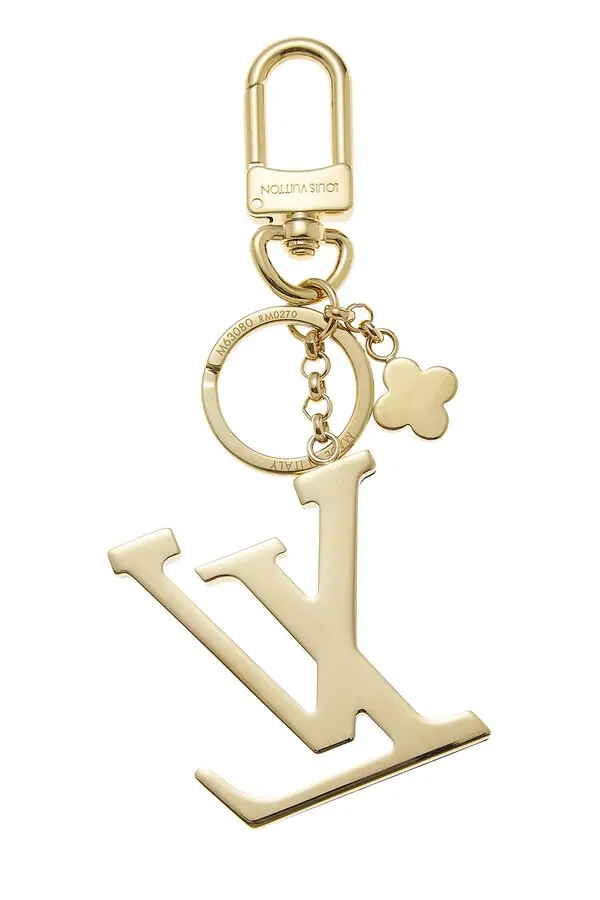 LOUIS VUITTON Gold & Leather Capucines Bag Charm