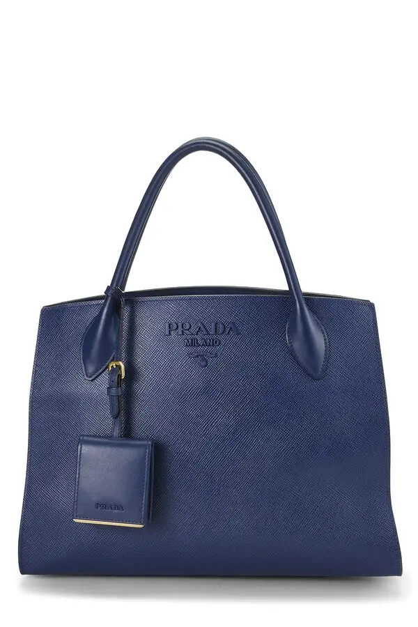 Prada Saffiano Monochrome Bag - Blue