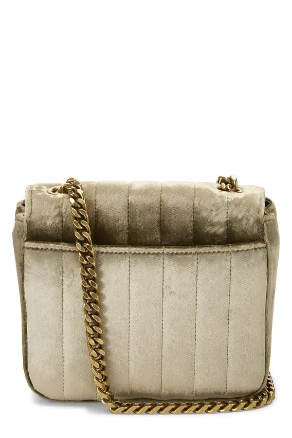 Saint Laurent Quilted Velvet Vicky Crossbody