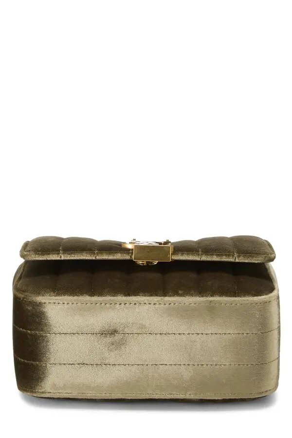 Saint Laurent Quilted Velvet Vicky Crossbody