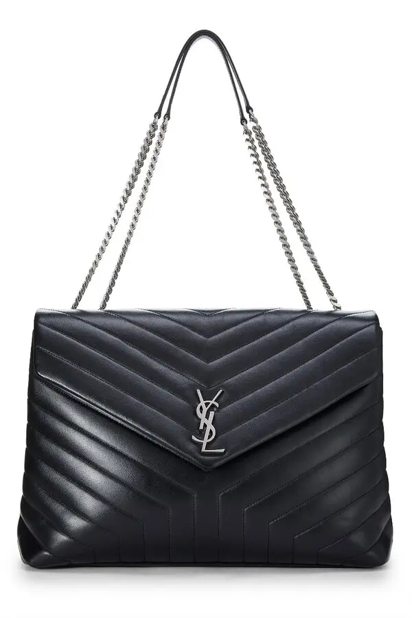 Saint Laurent Calfskin Monogram Loulou - Black
