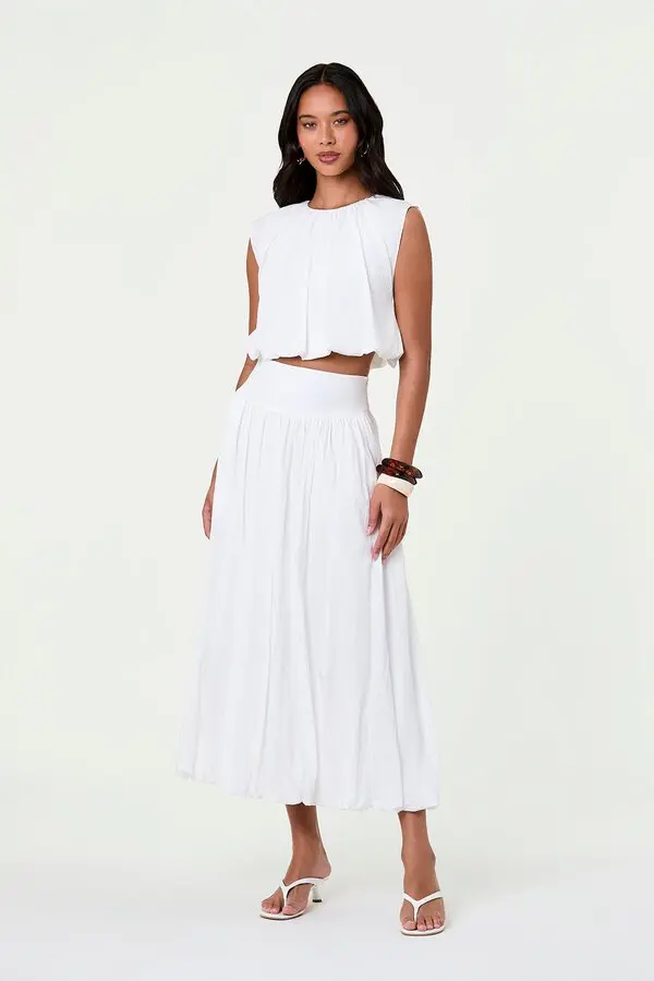 NICHOLAS Nadira Cropped Top - Ivory