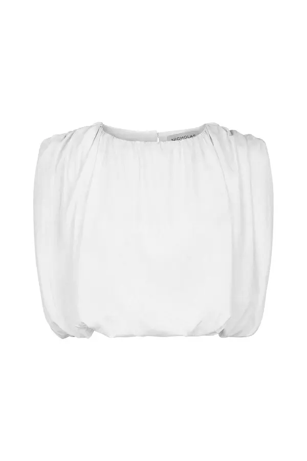 NICHOLAS Nadira Cropped Top - Ivory