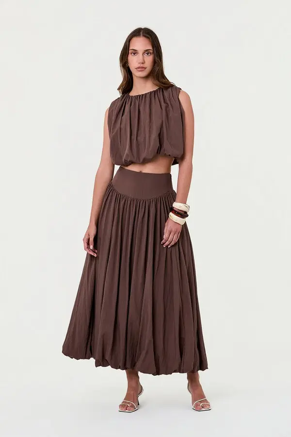 NICHOLAS Nadira Top - Chocolate