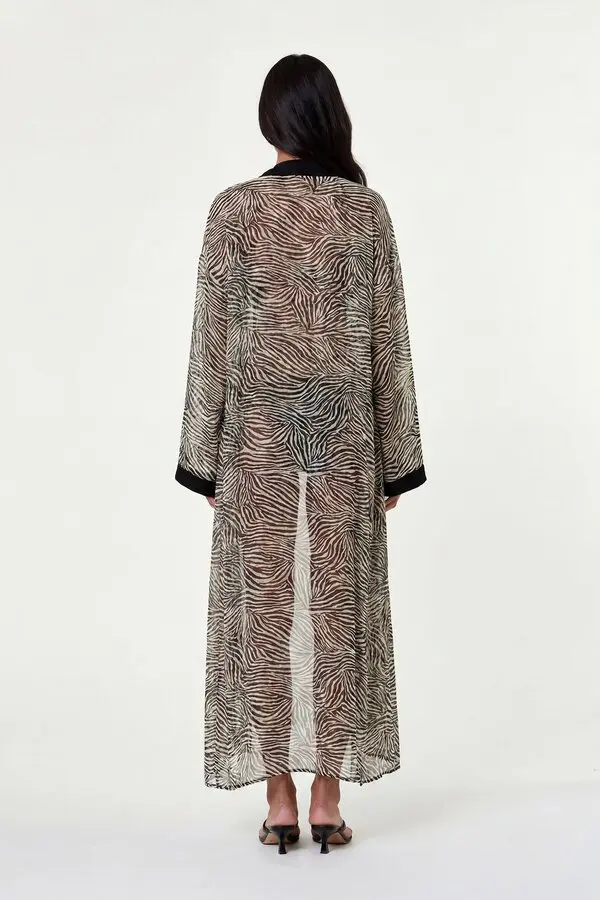 NICHOLAS Lysandra Robe - Graphic Zebra