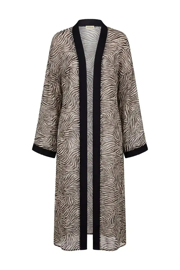 NICHOLAS Lysandra Robe - Graphic Zebra