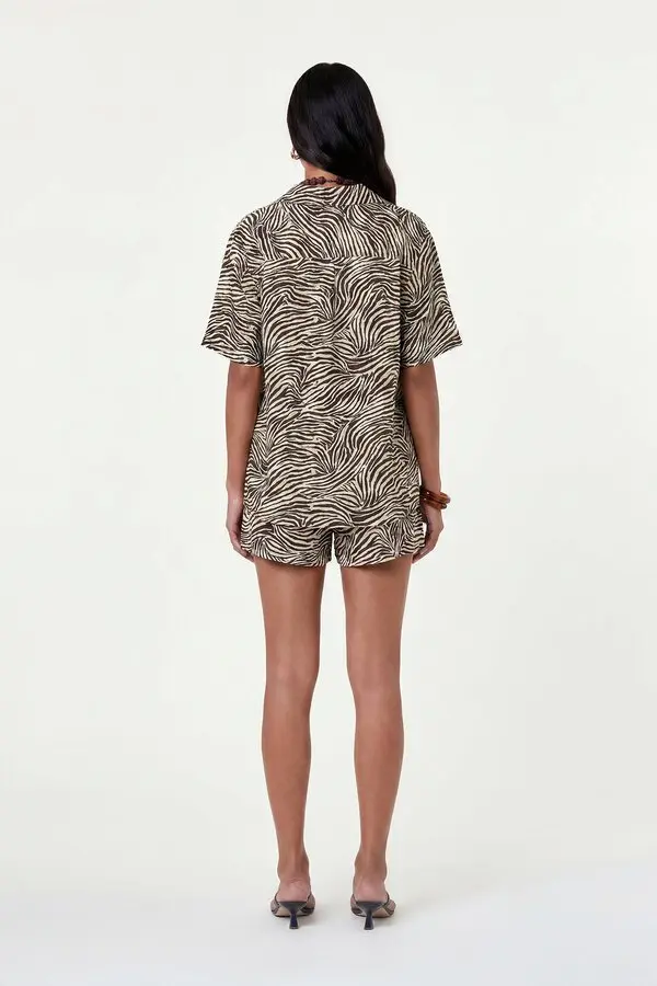 NICHOLAS Sonora Shirt - Graphic Zebra